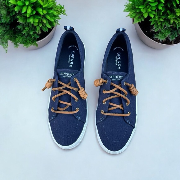 Sperry | Shoes | Sperry Crest Vibe Navy Sneakers Womens 85 New Without ...